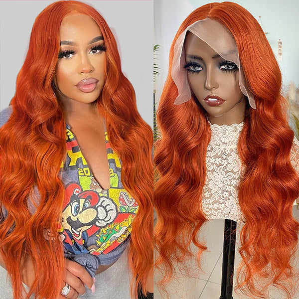 Density Ginger Body Wave Lace Frontal Human Hair Wigs – Ishow Hair