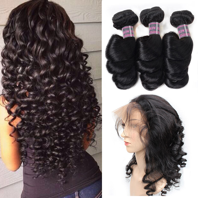Indian Body Wave - 360 Lace Frontal With 3 Bundles – Ishow Hair
