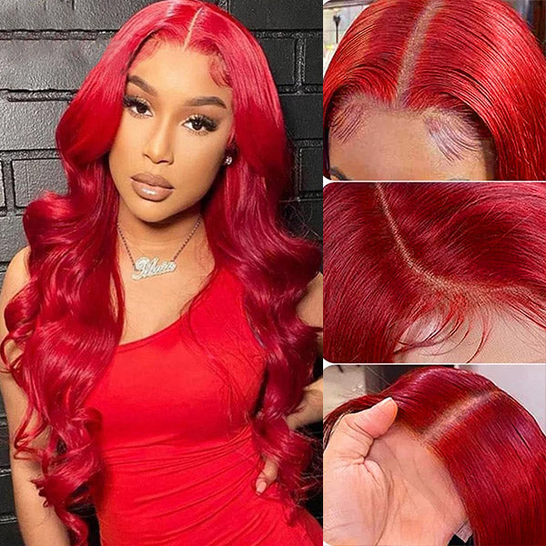 Red Lace Front Wigs|Body Wave Wig - IshowHair